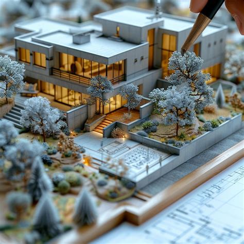 Premium Photo Architect Rendering Sustainable Building Designs The