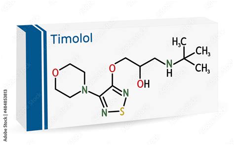 Vecteur Stock Timolol Molecule It Is Non Selective Beta Blocker Medication For Treatment Of