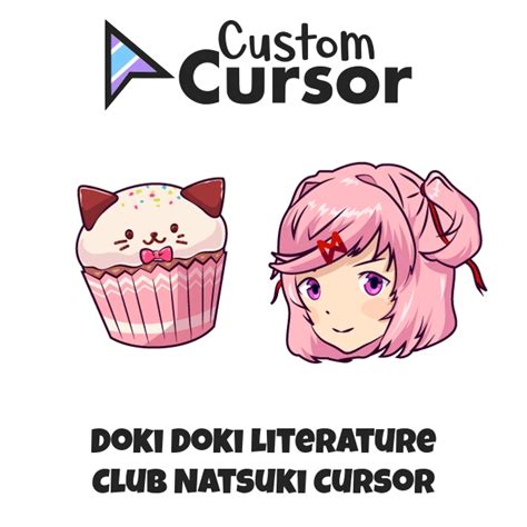 Doki Doki Literature Club Natsuki And Cupcake Cursor Custom Cursor