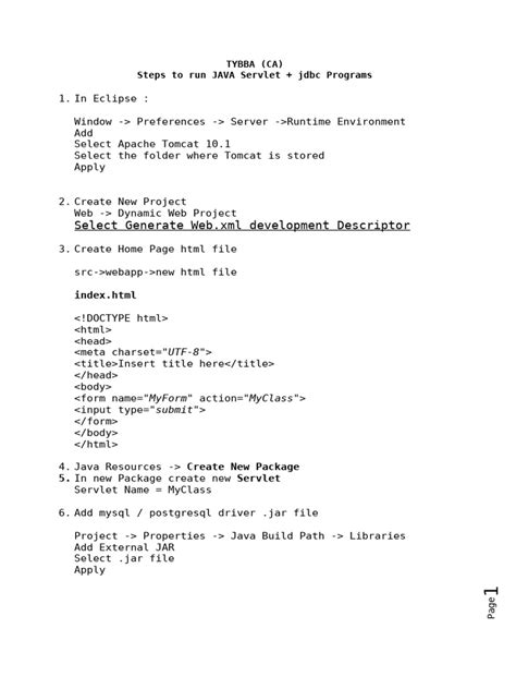 TYBBA java servlet | PDF | Data Management | Computing