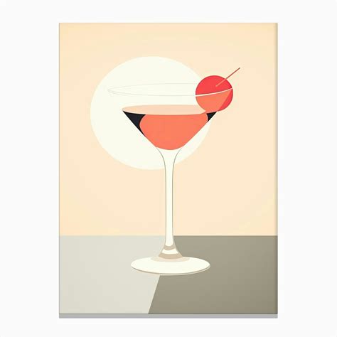 Mid Century Modern Sex On The Beach Floral Infusion Cocktail 2 Canvas Print By Artful Mixology Fy