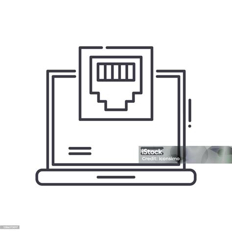 Lan 아이콘 선형 격리 된 그림 얇은 선 벡터 웹 디자인 기호 흰색 배경에 편집 가능한 스트로크와 개요 개념 기호 네트워크