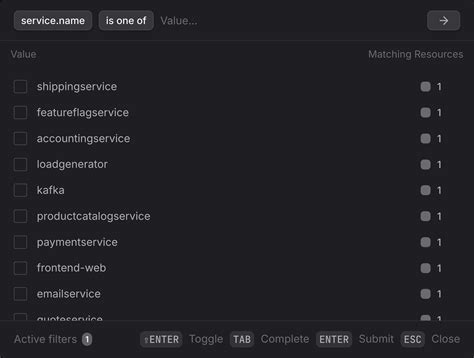 Filtering · Dash0