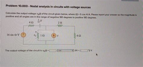 Solved Problem 10003 Nodal Analysis In Circuits With