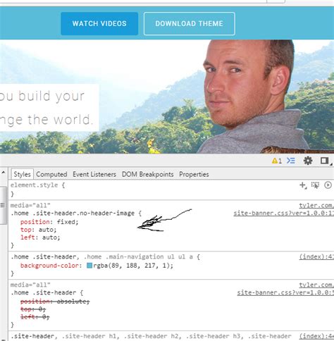 Html Make Header Menu A Fixed Positiontheme Tesseract Stack Overflow
