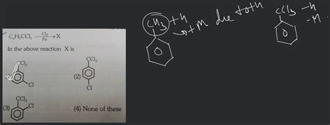 \[\mathrm{C}_{6} \mathrm{H}_{5} \mathrm{CCl}_{3} \xrightarrow[\mathrm{Fe..