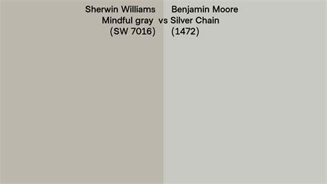 Sherwin Williams Mindful Gray Sw 7016 Vs Benjamin Moore Silver Chain