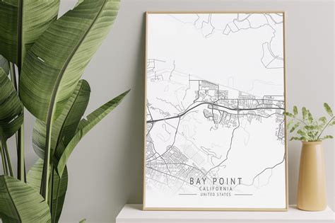 Bay Point California Us Gray City Map Graphic By Tienstencil