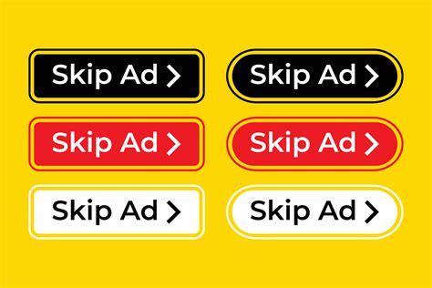 skip ad button icons and sign vector design the symbol for social media