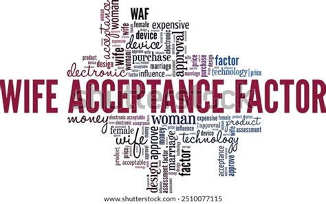 Wife Acceptance Factor Waf Word Cloud Stock Vector Royalty Free 2510077115 Shutterstock