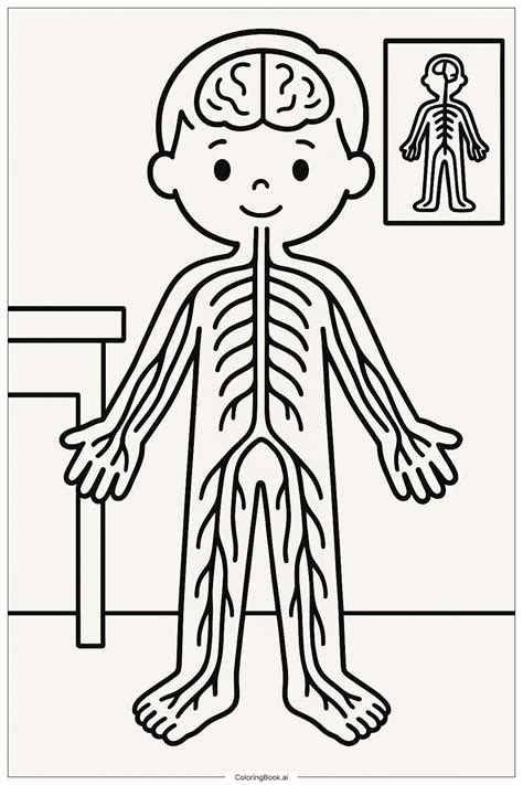 Página De Colorir Anatomia Do Sistema Nervoso Humano Pdf And Png