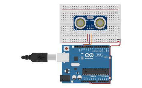 Circuit Design Sensor A Distância Tinkercad
