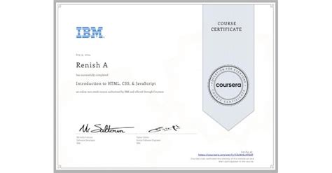 Renish A On Linkedin Completion Certificate For Introduction To Html