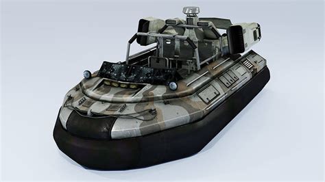 3d Model Hovercraft Amphibious Vehicle Vr Ar Low Poly Cgtrader