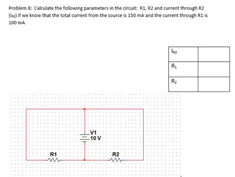 solved calculate the following parameters in the circuit