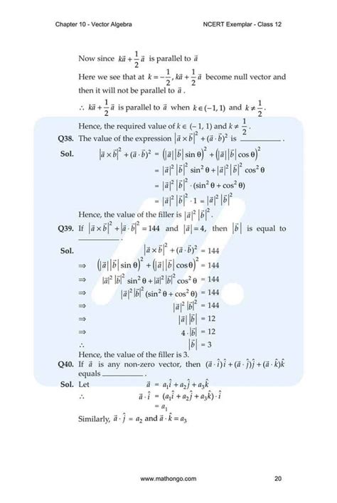 Ncert Exemplar For Class 12 Maths Chapter 10 Mathongo