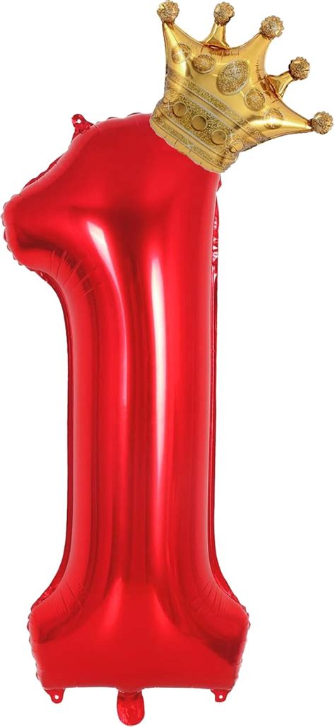 Crown Red 1 Balloons For Red Theme Birthday Party