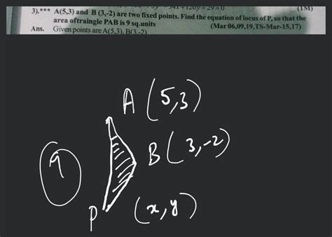 3 a 5 3 and b 3 −2 are two fixed points find the equation of loc