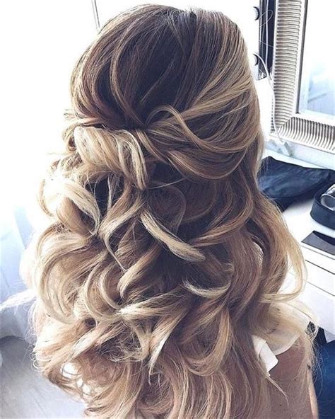 Ace Curly Half Up Down Prom Hairstyles Easy For Long Wavy Layered Hair