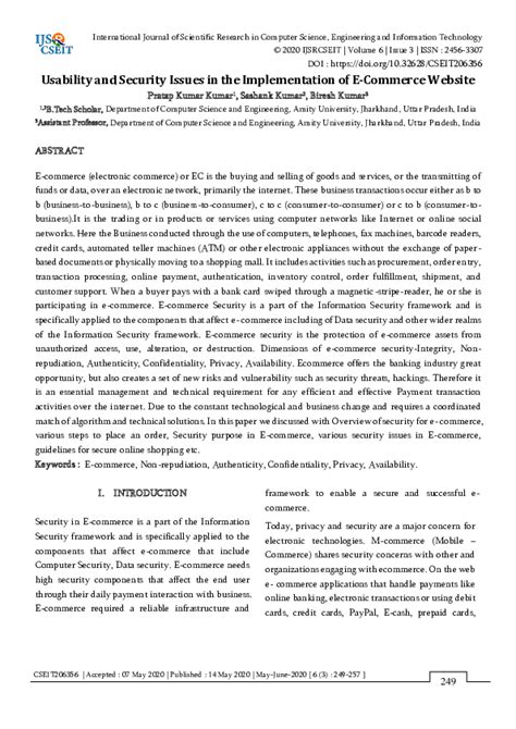 pdf usability and security issues in the implementation of e commerce