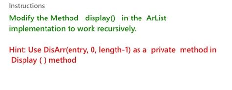 Instructions Modify The Method Display In The