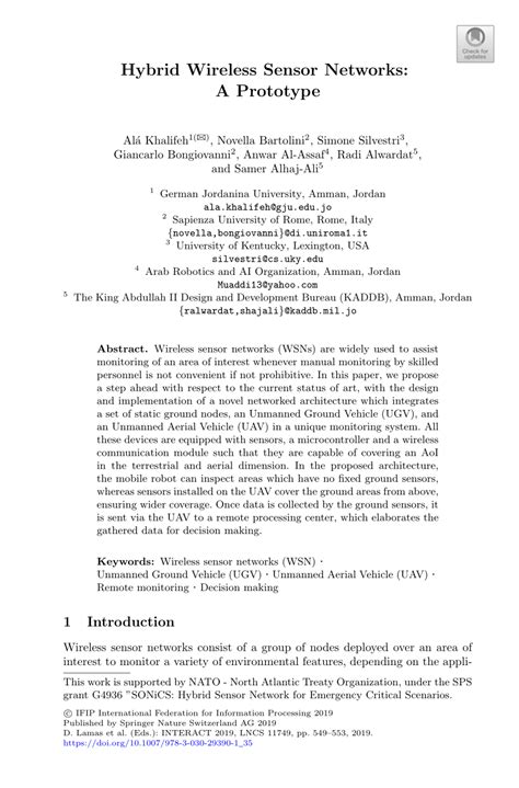 Pdf Hybrid Wireless Sensor Networks A Prototype