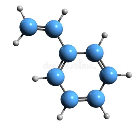 3d Image Of Styrene Skeletal Formula Stock Illustration Illustration