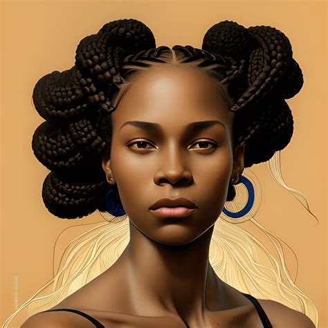 Elegant Braided Hairstyles For Black Women · Creative Fabrica