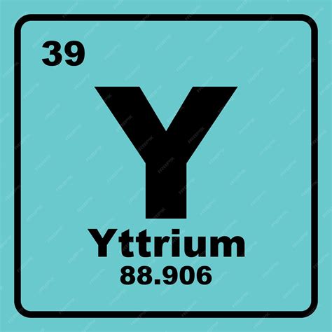 Premium Vector Yttrium Icon Chemical Element In The Periodic Table