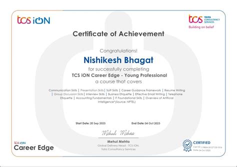 nishikesh bhagat on linkedin professionaldevelopment tcsioncareeredge