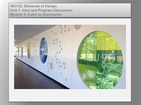elem of design unit 1 module 3 color as expression ppt