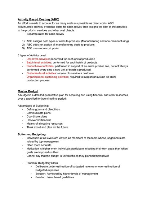 Compiled Management Accounting Notes Acct102 Management Accounting Smu Thinkswap