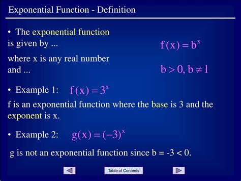 PPT Exponential Function Definition PowerPoint Presentation Free Download ID