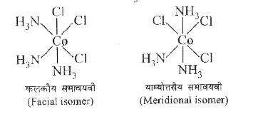 ` Cocl3 Nh33 ` के ज्यामितीय आइसोमारों को लिखें।