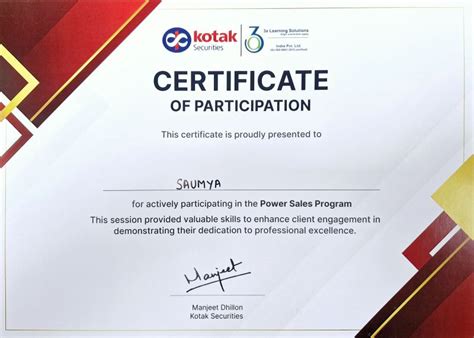 saumya gupta on linkedin kotaksecurities salestraining professionalgrowth