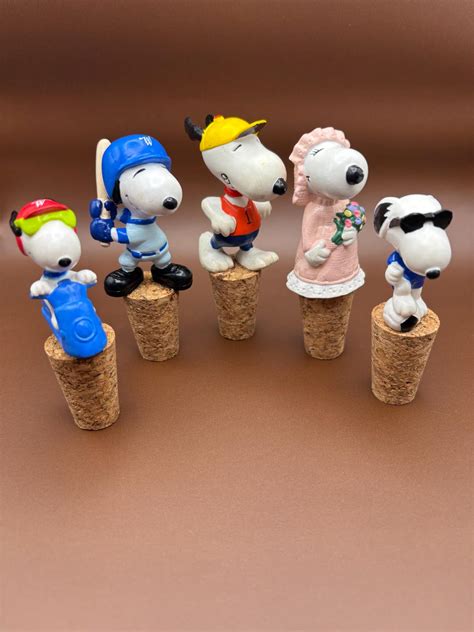 Snoopy Wine Stoppers Peanuts Wine Stoppers Peanuts Ts Etsy