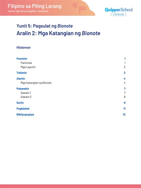 Bionote Pdf