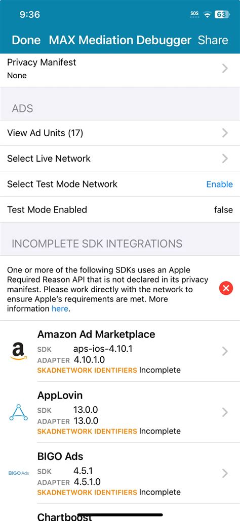 Max Sdk Integration Guides Ios Overview Privacy Manifests