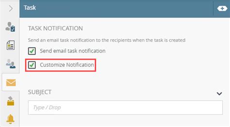 Task Notification Tab