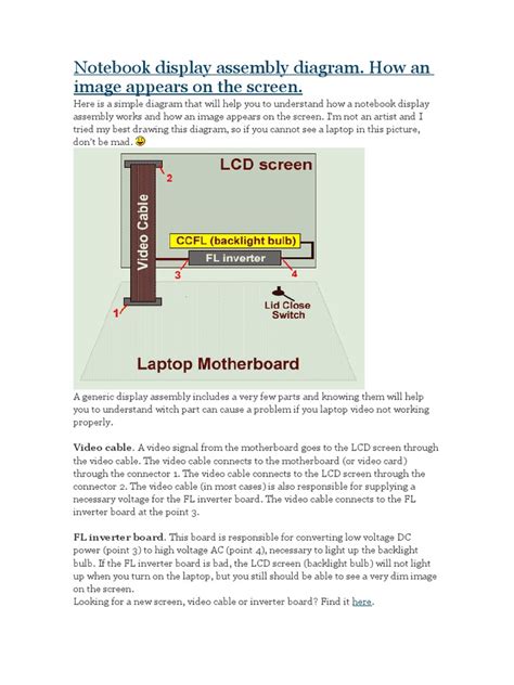 Notebook Display Assembly Diagram Pdf Notebook Display Assembly Diagram Pdf