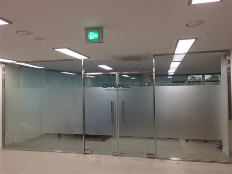 서스 유리 칸막이 강화도어 유리칸막이 오케이칸막이