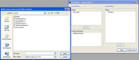 Custom Script Menus Mantid Project