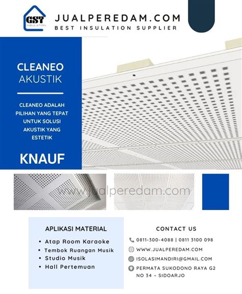 Gypsum Akustik Cleaneo 12mm Super Terdekat