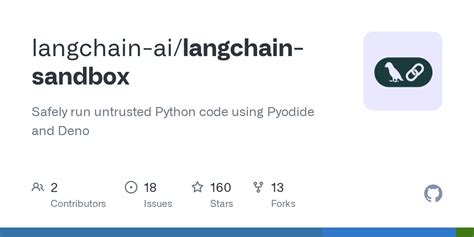 Github Langchain Ailangchain Sandbox Safely Run Untrusted Python Code Using Pyodide And Deno