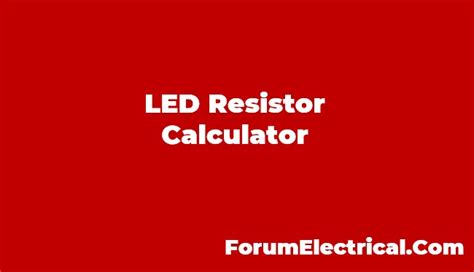 Led Resistor Calculator