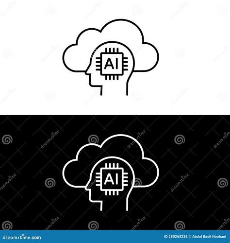 Cloud Computing With AI Icon Illustrates The Concept Of Cloud Computing And Artificial