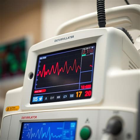 Closeup Of Defibrillators Realtime Heart Data Premium Ai Generated Image