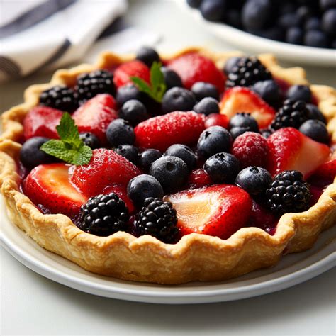 Seasonal Fruit Pie For Flag Day