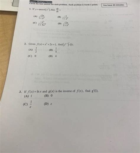 Solved 4 Letf And X2 And Their Inverses F2 And G−1 Be