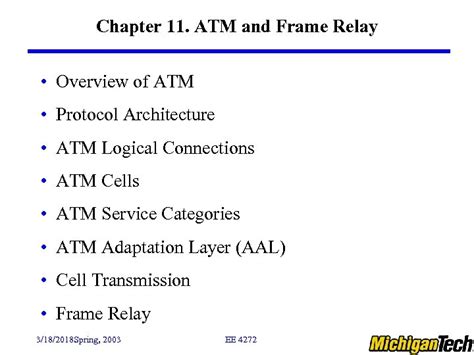 chapter 11 atm and frame relay overview